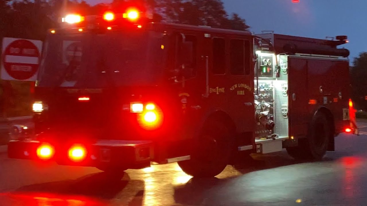 New London Fire Department A100 and Engine 1 Responding - YouTube