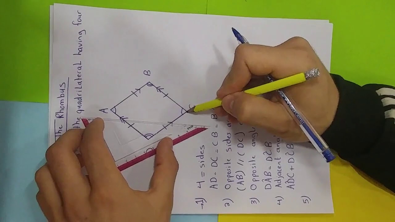 The rhombus :Characteristics and proving G.8 - YouTube
