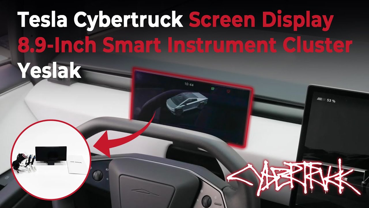 Tesla Cybertruck Screen Display 8 9 Inch Smart Instrument Cluster ...