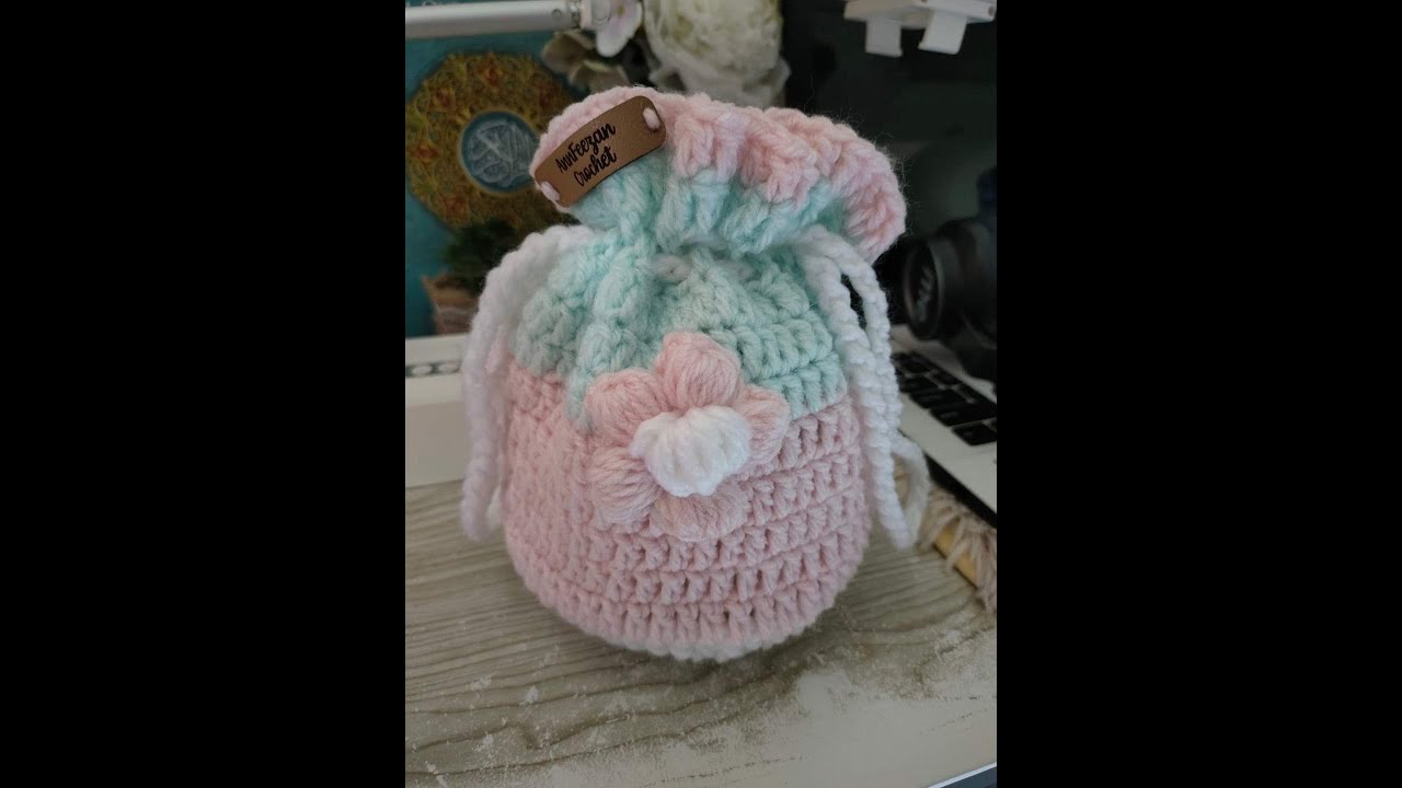 Cara kait beg (uncang)/ how to crochet small bag easy - YouTube