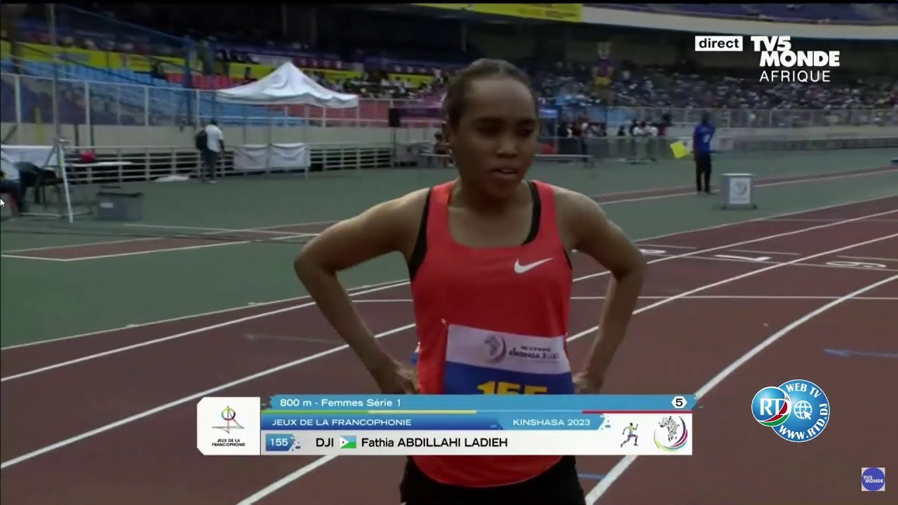 La djiboutienne Fathia Abdillahi qualifiée 2e au 800m Série 1 - YouTube