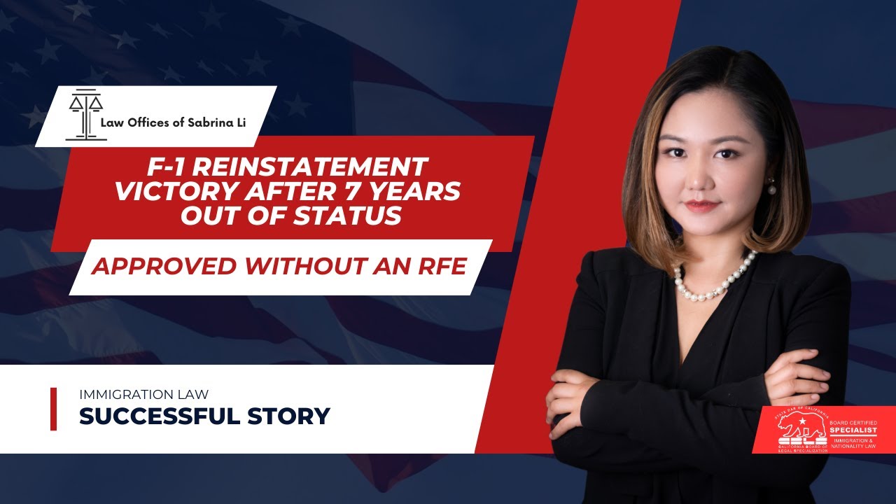 F-1 Reinstatement Victory After 7 Years Out of Status— Approved Without an RFE - YouTube