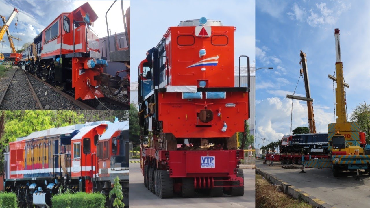 Proses Penurunan Lokomotif CC 205 Baru PT KAI dari Amerika Serikat ...