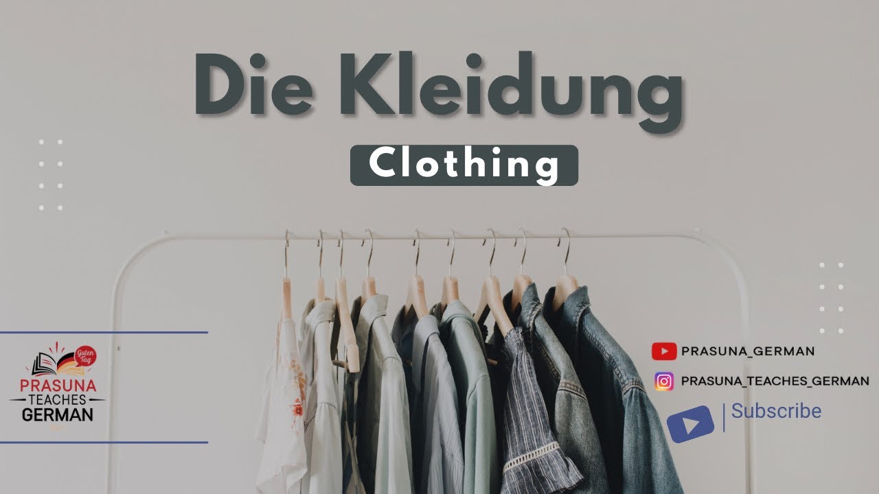 Learn German for Shopping | Clothing Vocabulary, Questions, and ...