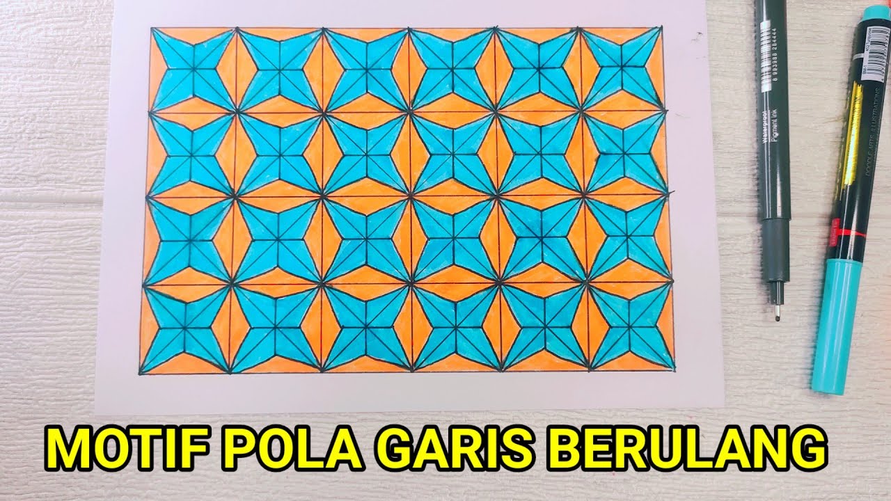 Motif Batik / Dekoratif Dengan Pola Garis Berulang - YouTube