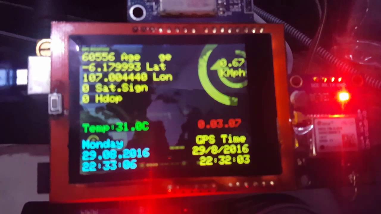 Arduino GPS TRACKER with LCD 2.4" and Auto SMS Location Sender + RTC ...