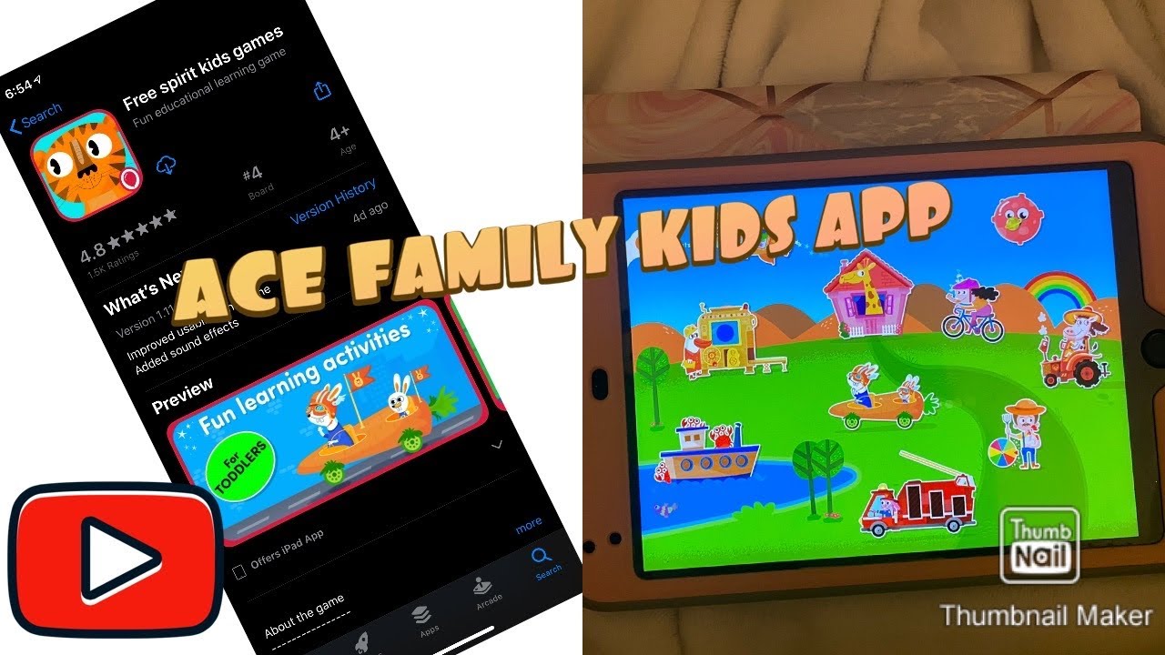 Playing The Ace Family App | Free Spirit Kids Game ️ - YouTube