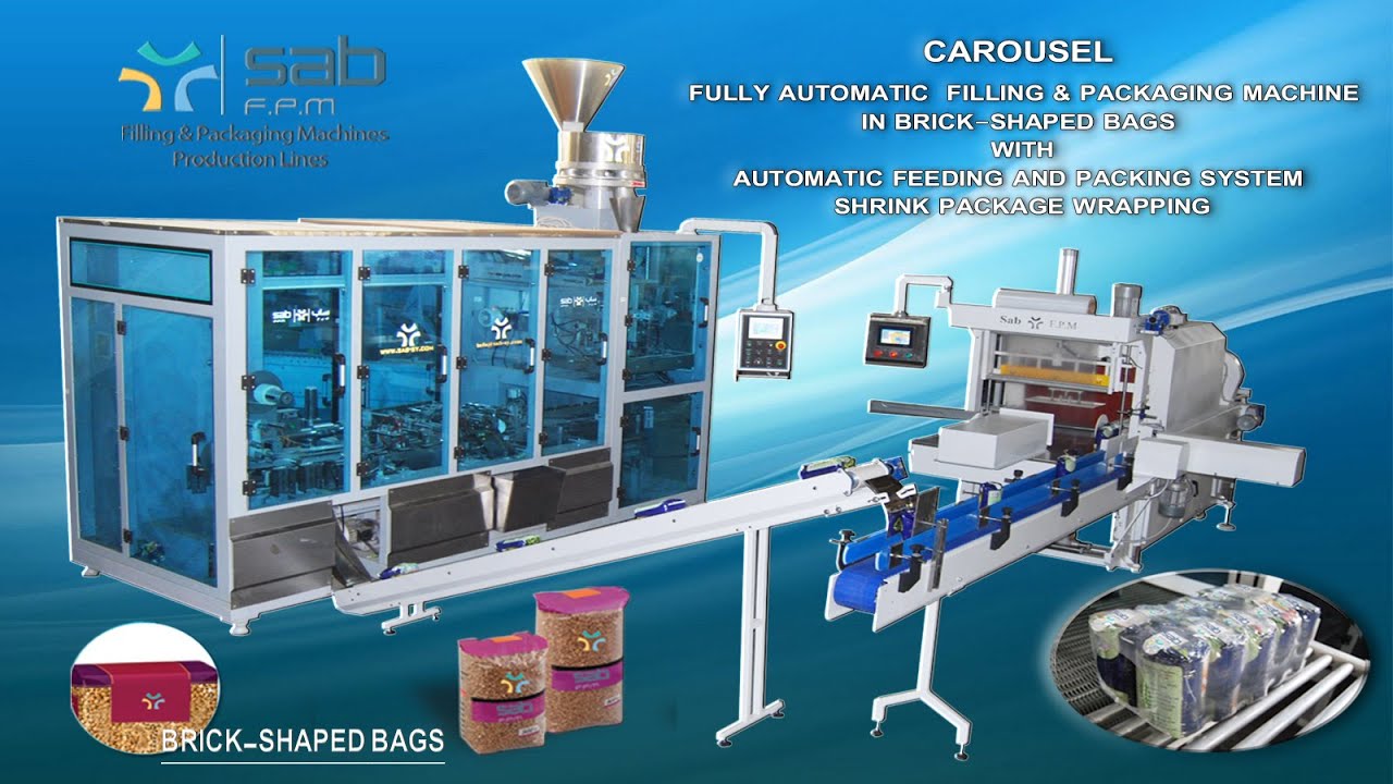 CAROUSEL Fully Automatic Filling & Packaging Machine in brick-shaped bags - YouTube
