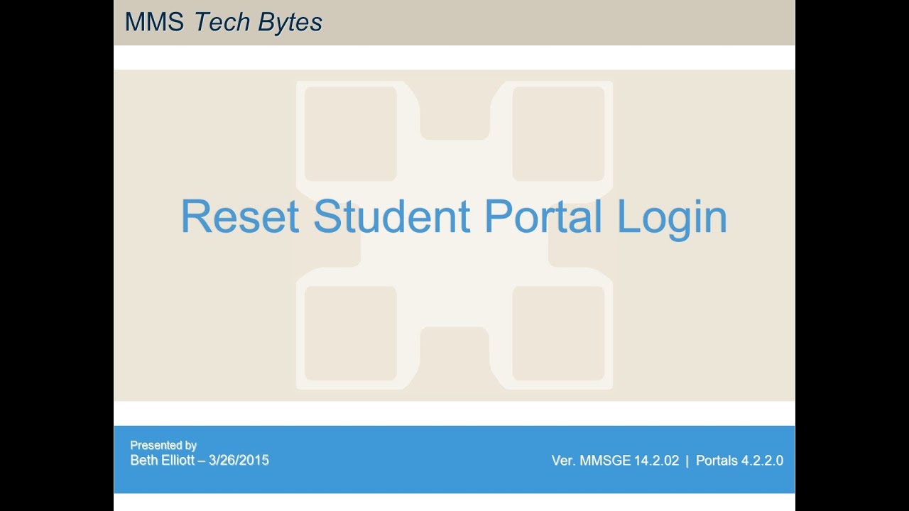 How To Reset Student Portal Login - YouTube