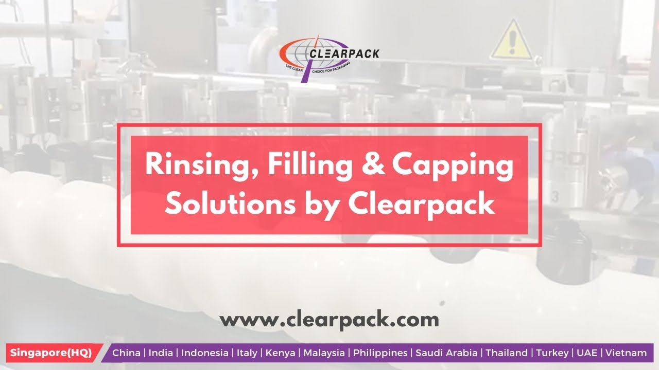 Rinsing, Filling and Capping Solutions by Clearpack - YouTube