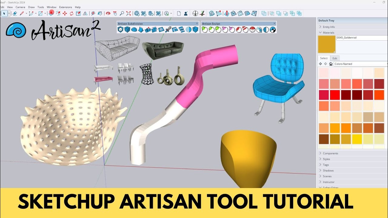 sketchup artisan tool tutorial / artisan tool complete tutorial - YouTube