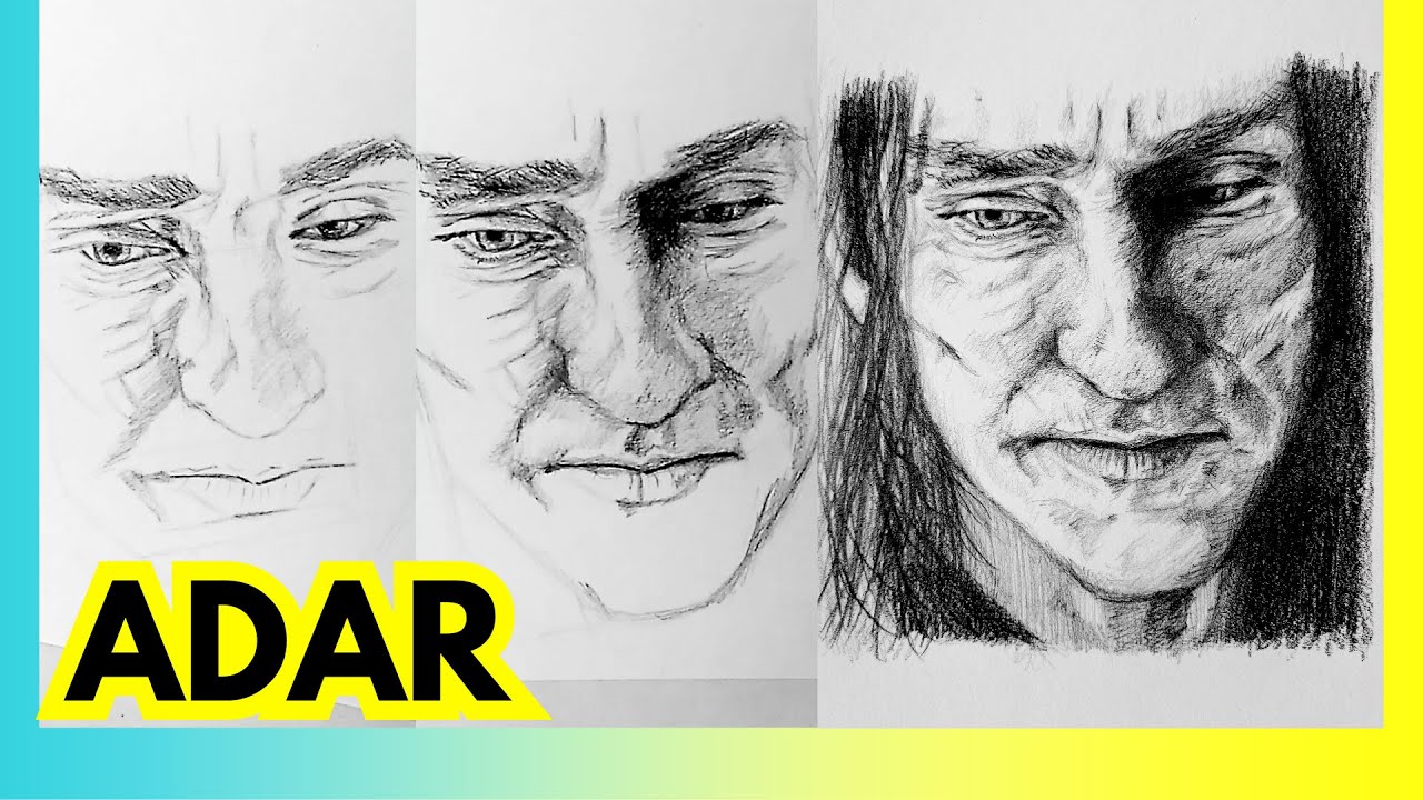 Adar Rings of Power | Portrait Drawing - YouTube