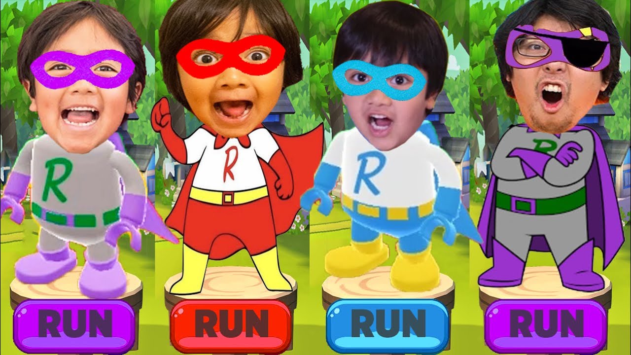 Tag With Ryan - Red Titan vs Blue Titan vs Dark Titan Kaji Dad - Run ...