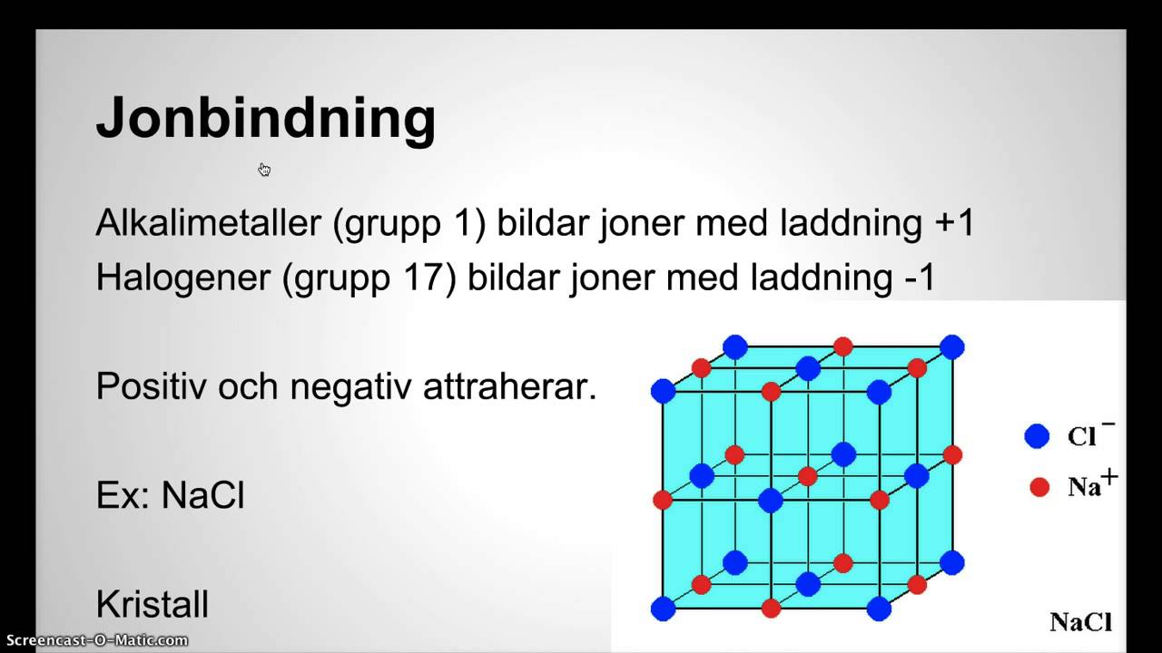 Kemisk bindning - YouTube