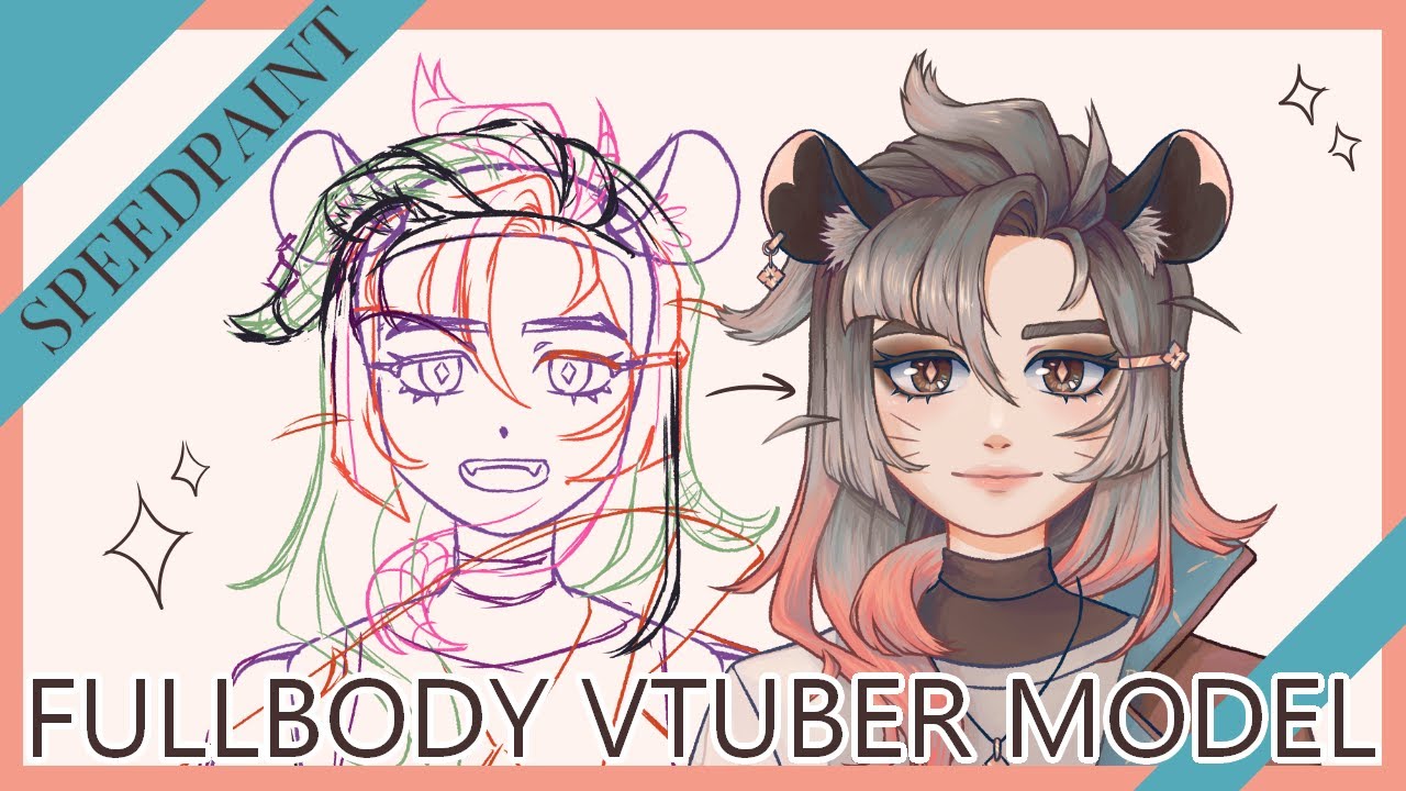 [Speedpaint] Drawing my vtuber model - full process - YouTube