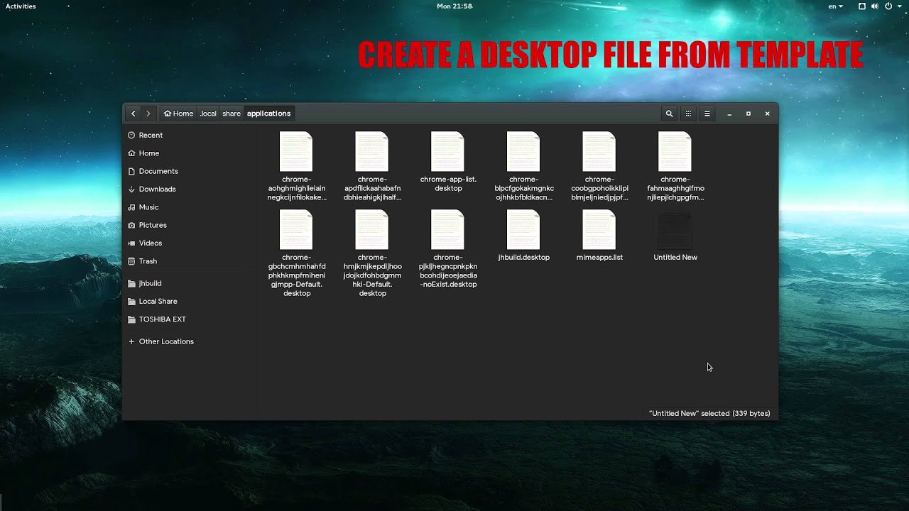 Create desktop files and launchers from templates | GNOME Tips - YouTube
