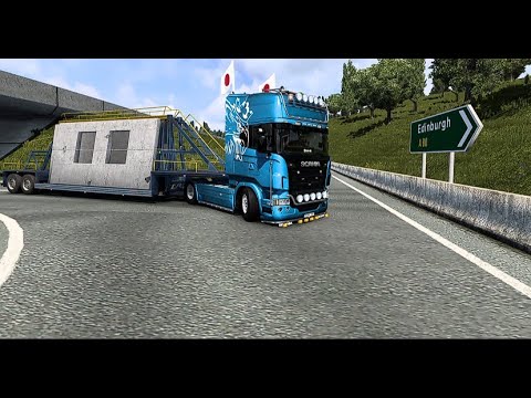 ＃38【ETS2】貨物：壁パネル 配送元：グラスゴー（GB） ITCC 配送先：エディンバラ（GB） Hochtief 距：87km ...