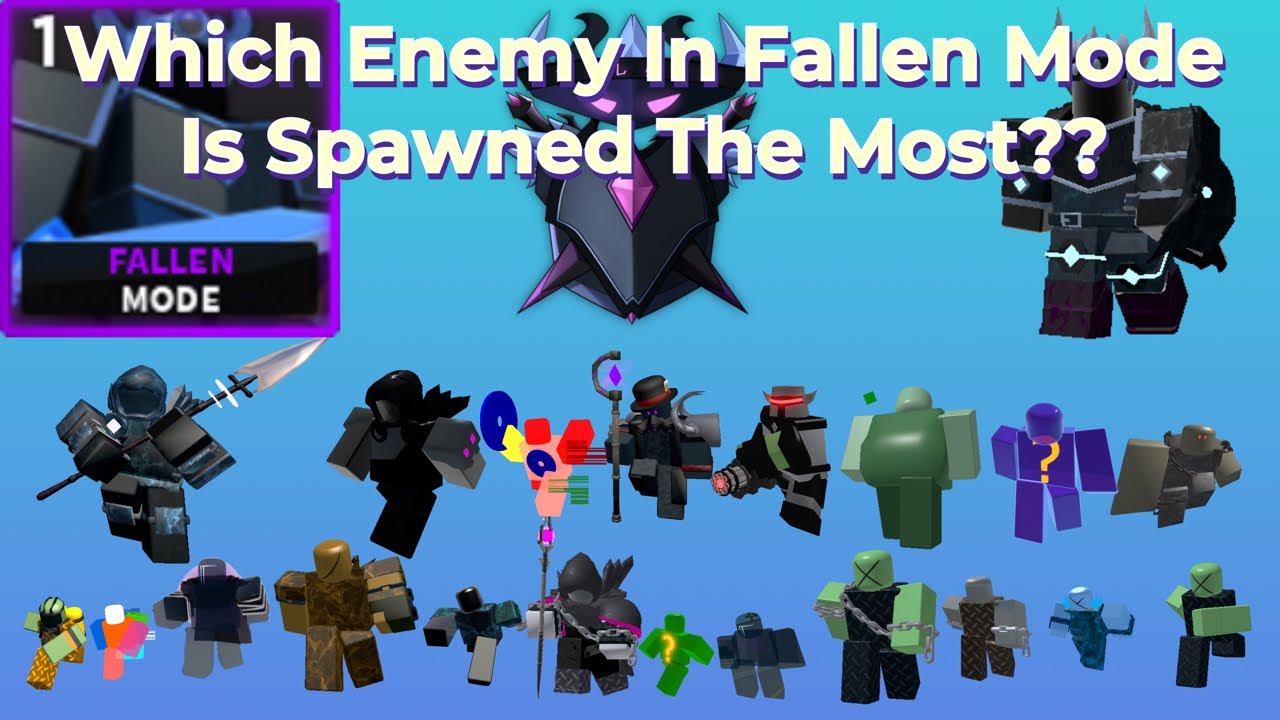 Which Enemy In Fallen Mode Is Spawned The Most?? || Roblox Tower ...