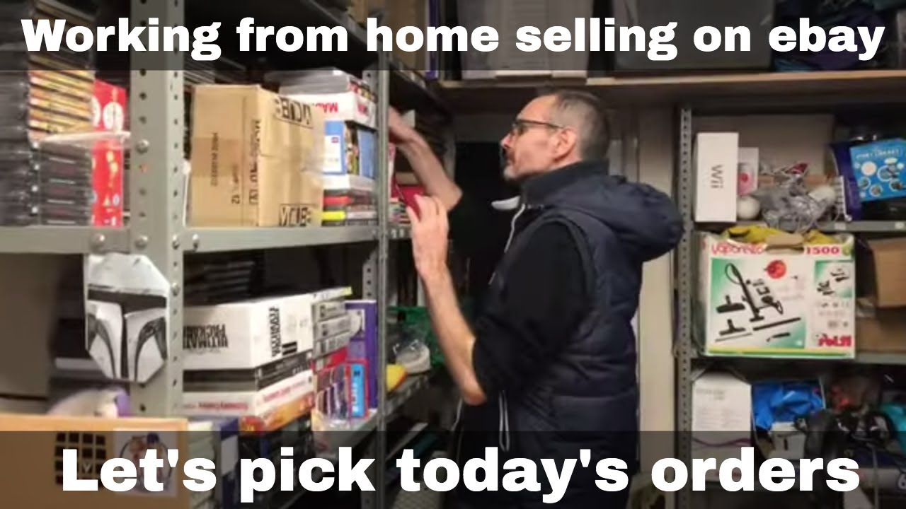 Picking our ebay orders - Working from home selling on ebay - YouTube