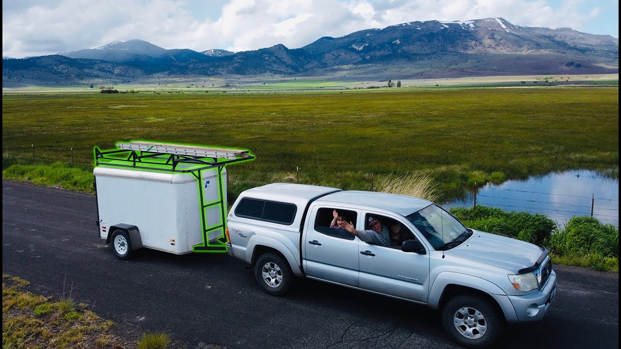 customized lumber rack for small utility trailer - YouTube