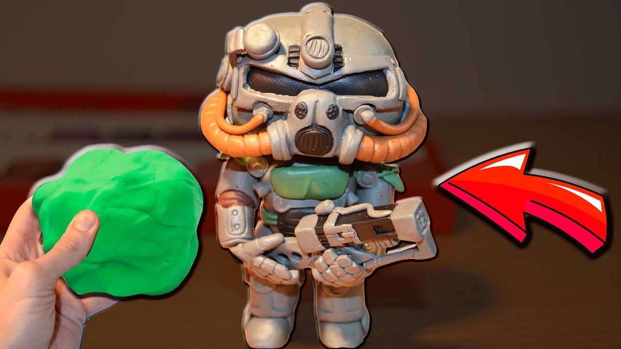 Fallout Power armor Bobblehead. Clay. - YouTube