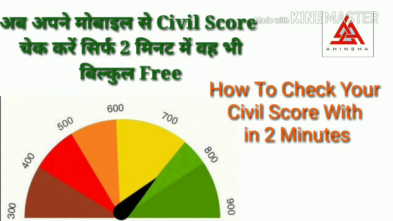 How To Check Own Civil Score For Free/फ्री में अपना सिबिल स्कोर चेक ...