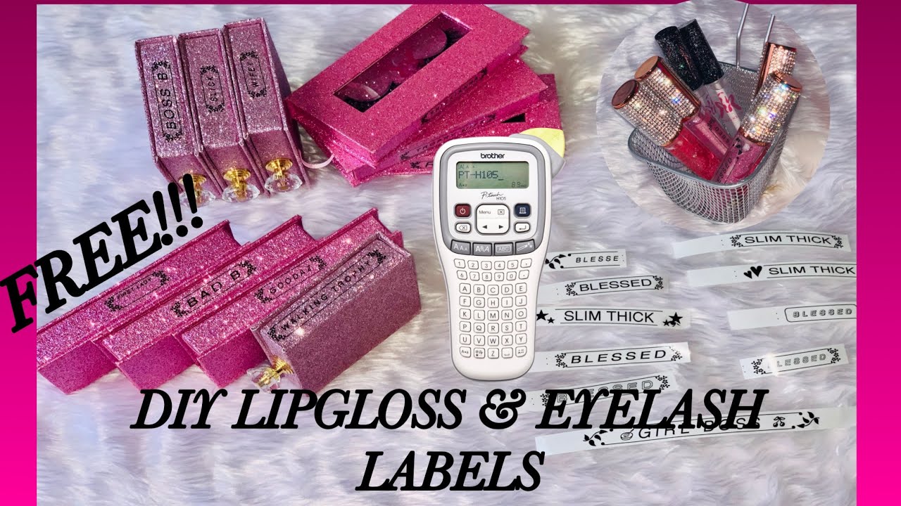 DIY LIPGLOSS / EYELASH LABELS/ HOW TO MAKE YOUR OWN LIPGLOSS EYELASH ...