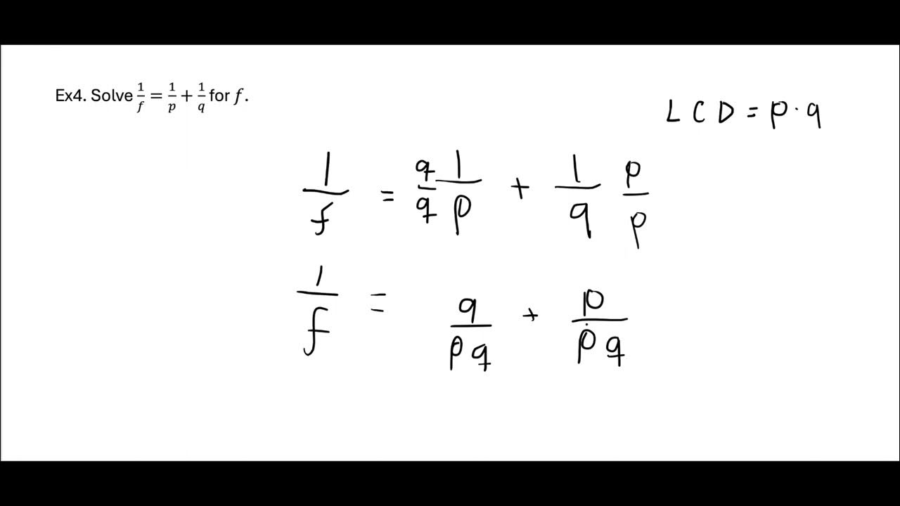 1.1 Solving a Formula for a Specified Variable Example 4 - YouTube