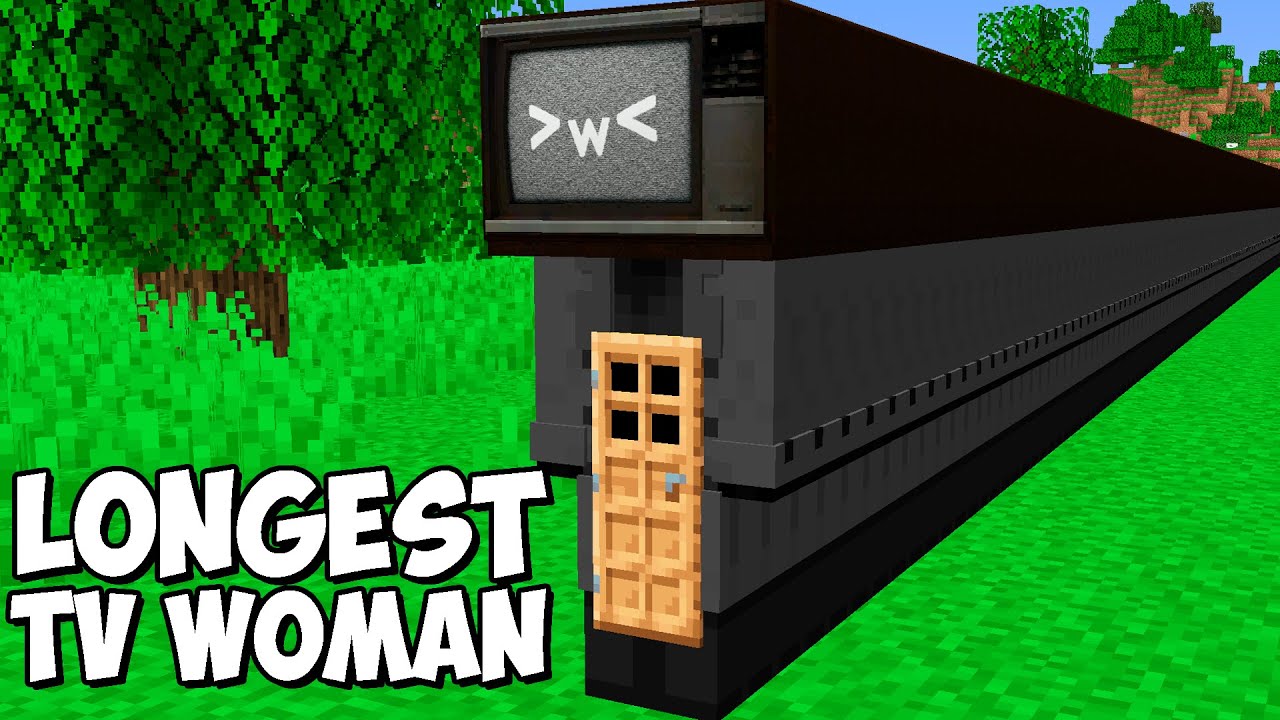 What's INSIDE the LONGEST TV WOMAN in Minecraft ? I found a SECRET DOOR ...