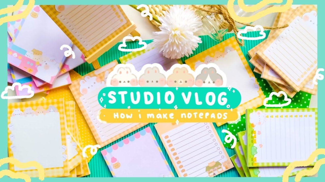 Studio Vlog 🍐 How I Make Notepads | Small Business Shop Preparation ep ...