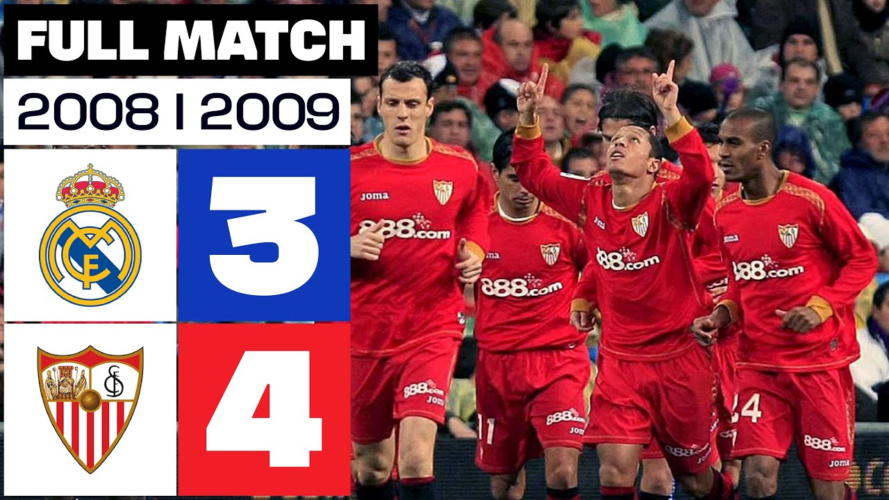 Real Madrid 3-4 Sevilla FC | PARTIDO COMPLETO | LALIGA EA SPORTS 2008/ ...