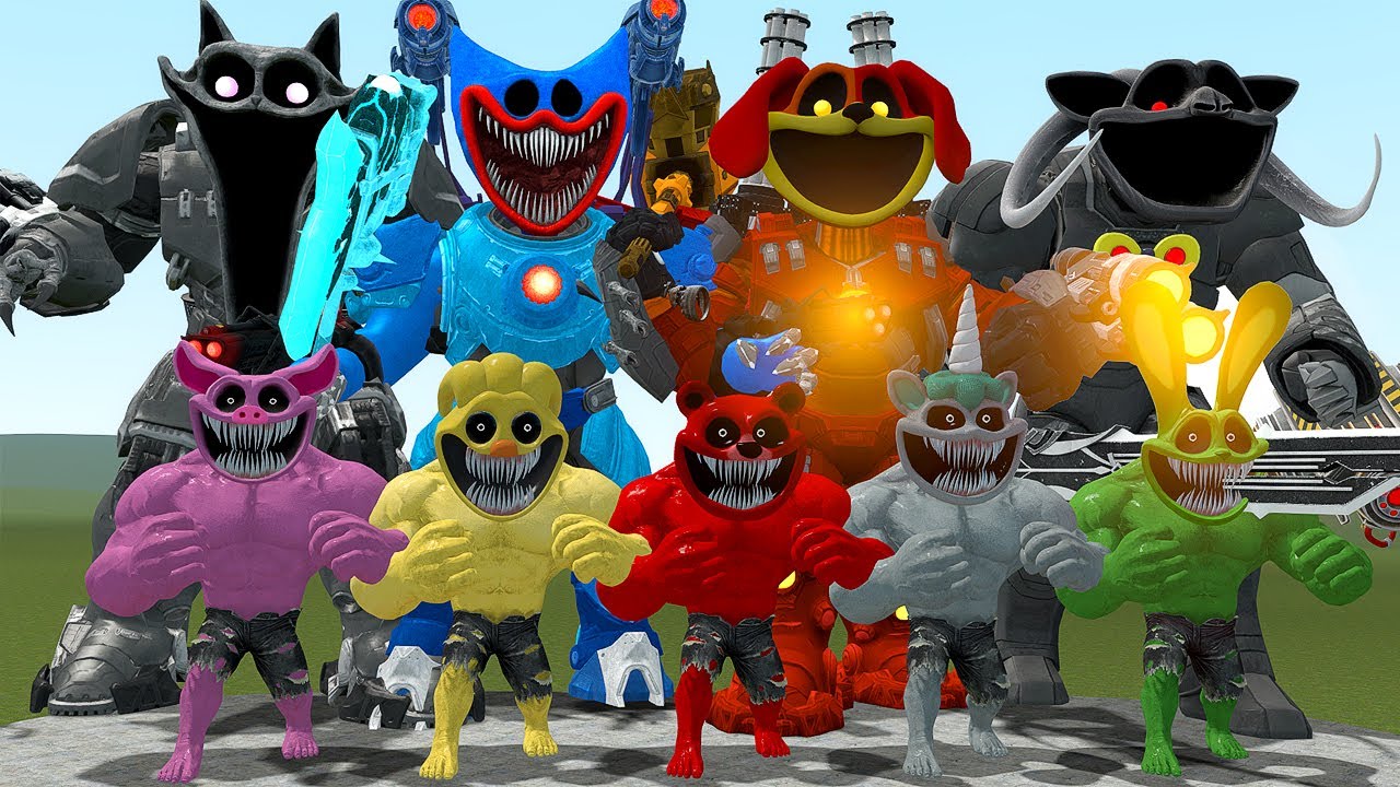 ALL MECHA TITAN AND MUSCLE POPPY PLAYTIME SMILING CRITTERS In garry's ...