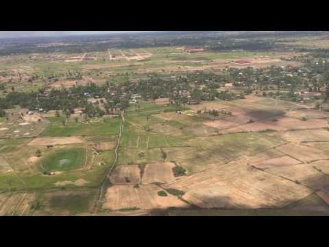 Landing at Siem Reap International Airport (REP) Cambodia - Air Asia