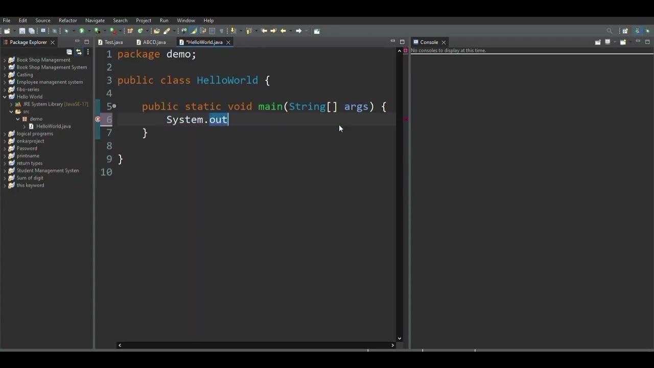Hello World Program in eclipse using Java - YouTube