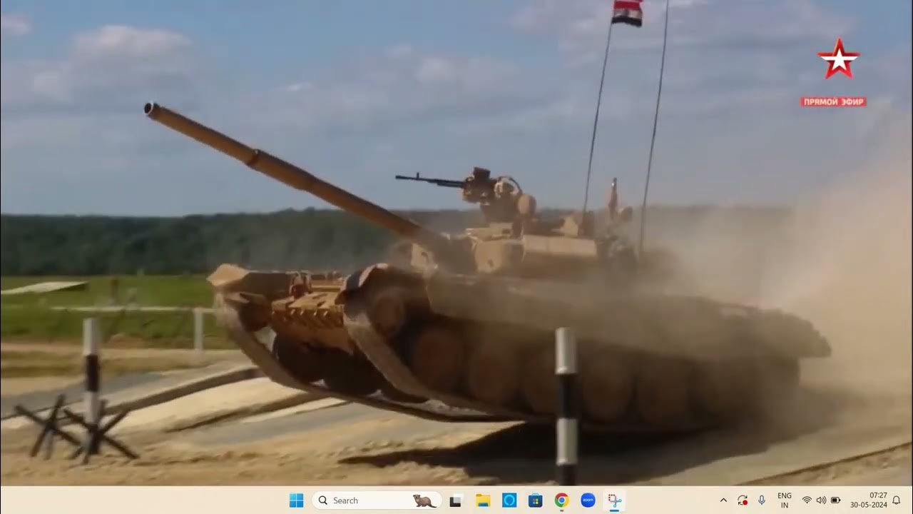 Indian Army Tank Team with T90S "Bhishma" at Russia Army Games - YouTube