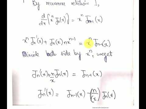 Bessel's Function --- Recurrence Relation (3,4) - YouTube