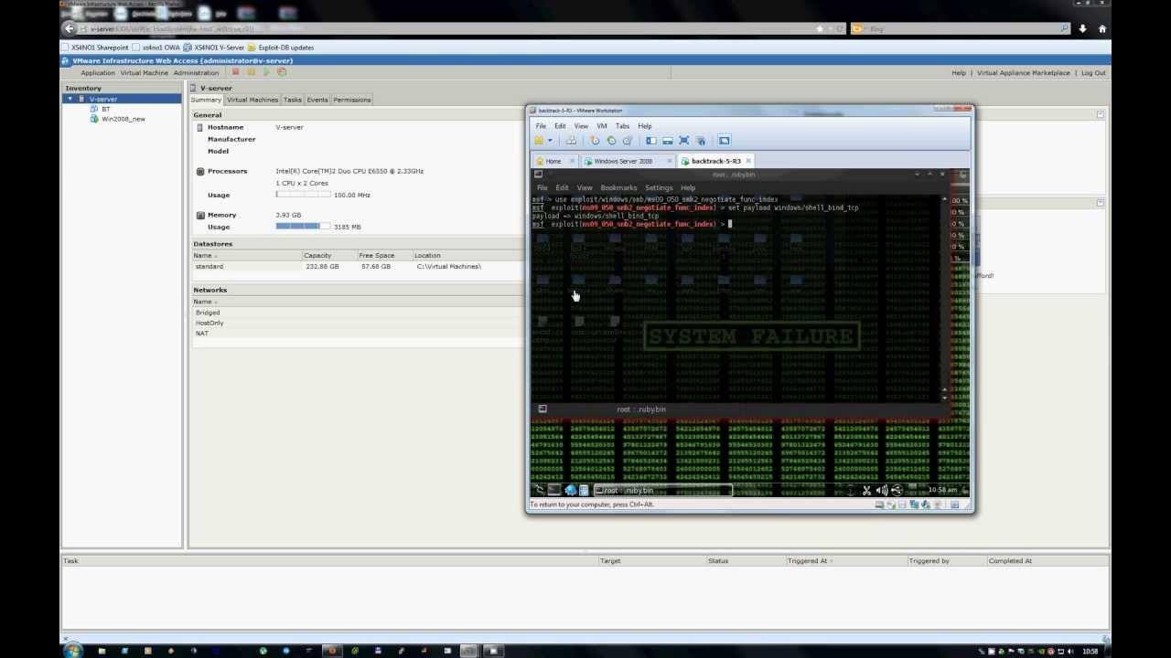 Metasploit - ms09_050_smb2_negotiate_func_index - Windows Server 2008 - YouTube