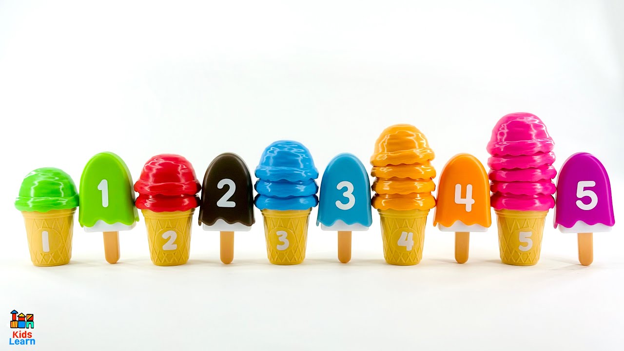 Best Video for Toddlers: Learn Counting & Colors w/ Ice Cream! - YouTube