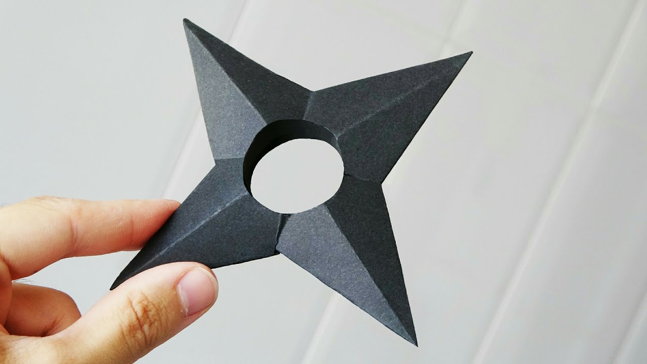 Como hacer un shuriken de papel fácil - YouTube