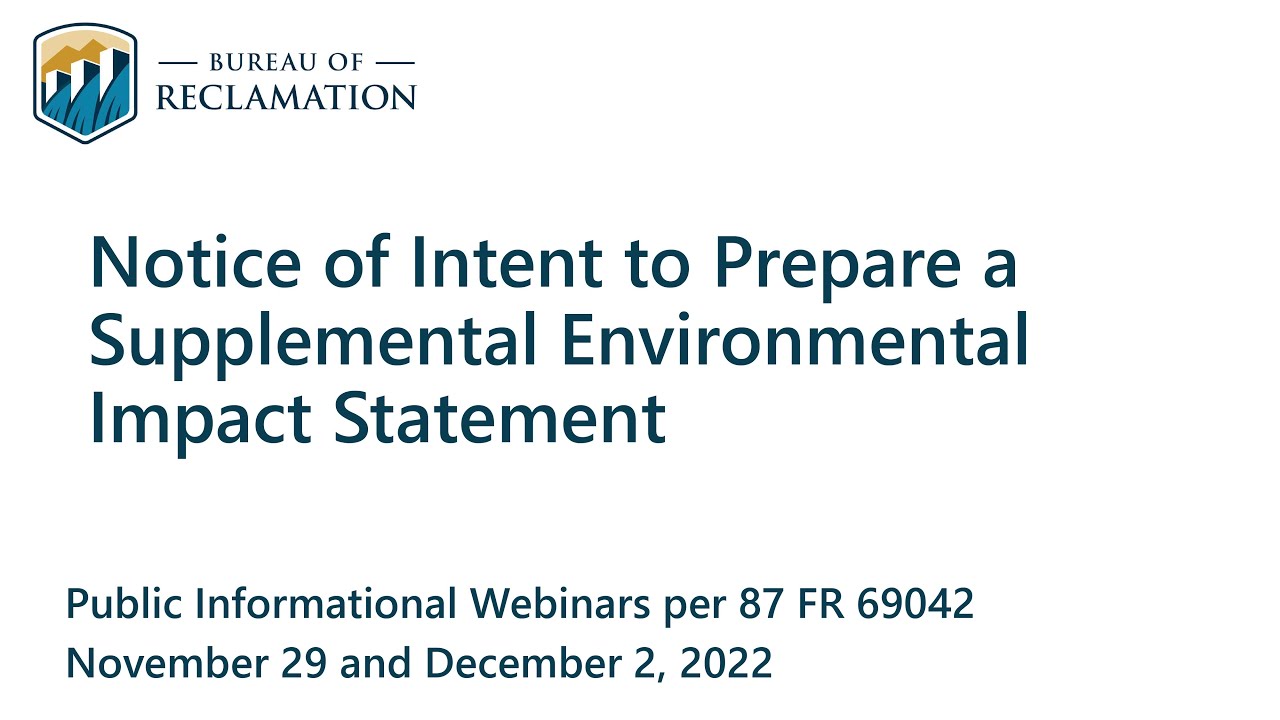 Scoping Meeting CR Supplemental Environmental Impact Statement ...