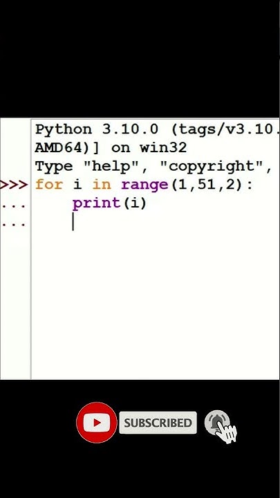 Program To Print All Odd Numbers From 1 To 50 In Python Techalert Howto Programming Youtube 2640