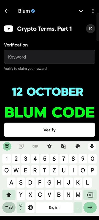 Crypto Term Part.1 Blum Code today Blum Code #blum #blockchain #blumcode #blumvideocode - YouTube