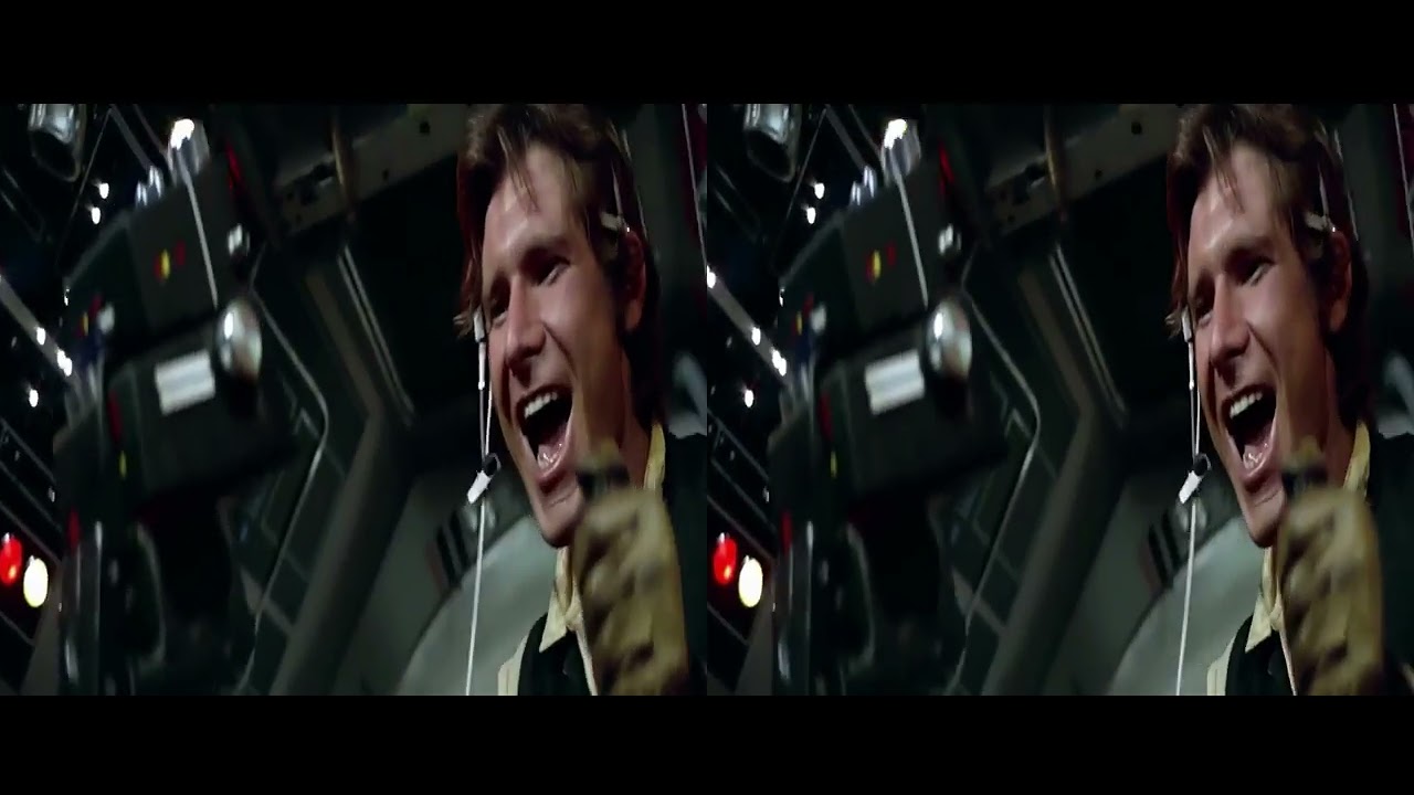 STAR WARS 4K77 TIE Fighter Attack 3D SBS 4K 48fps AI - YouTube