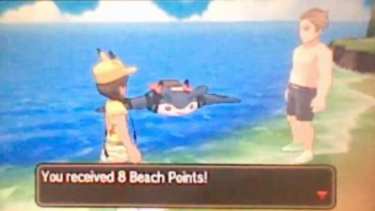 Pokémon Ultra Moon Mantine surfing day time - YouTube