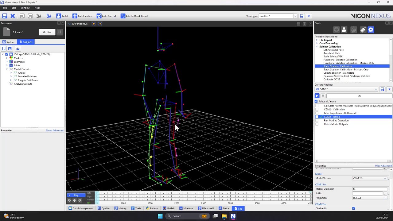 Modelling with CGM2 in Vicon Nexus - YouTube
