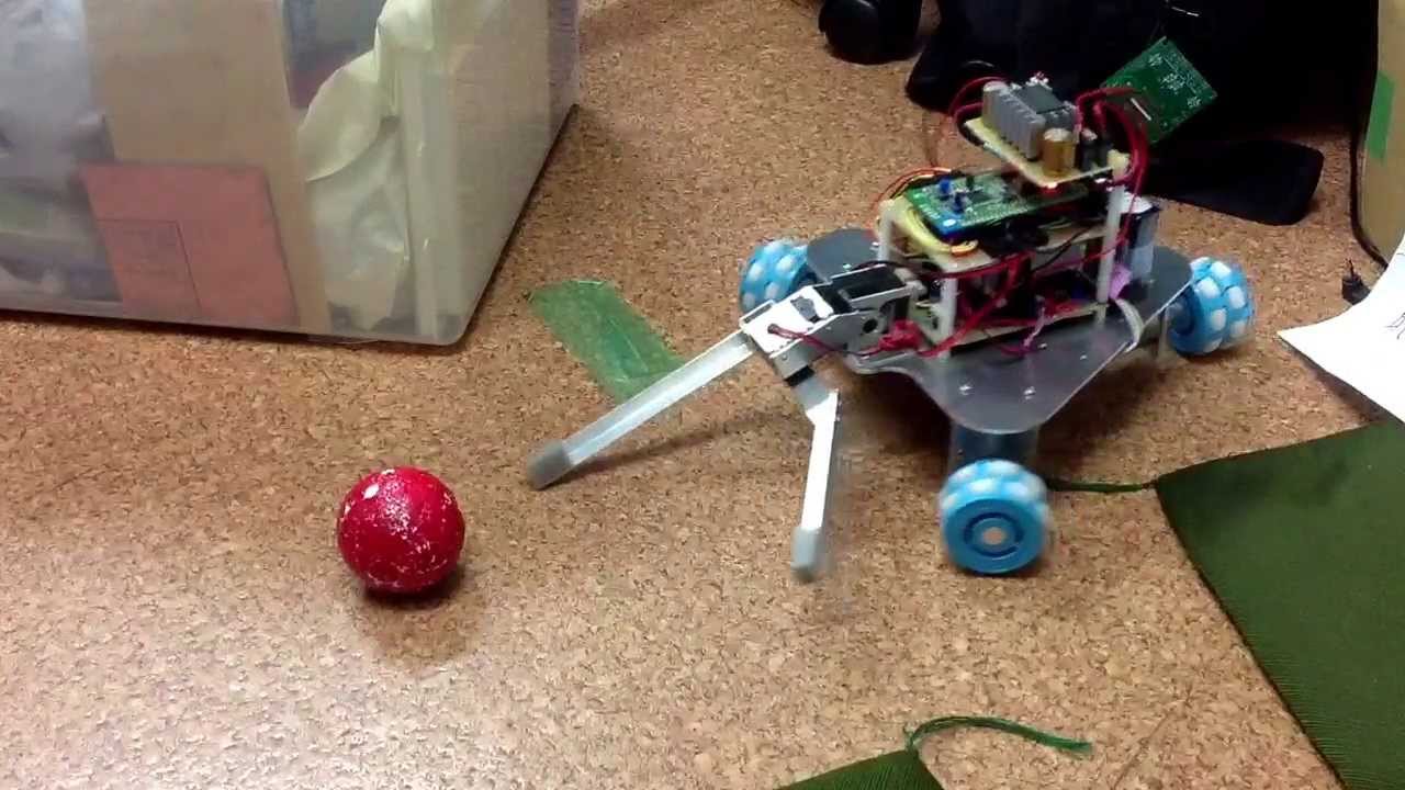 Omniwheel Machine - Picking up a Ball - YouTube