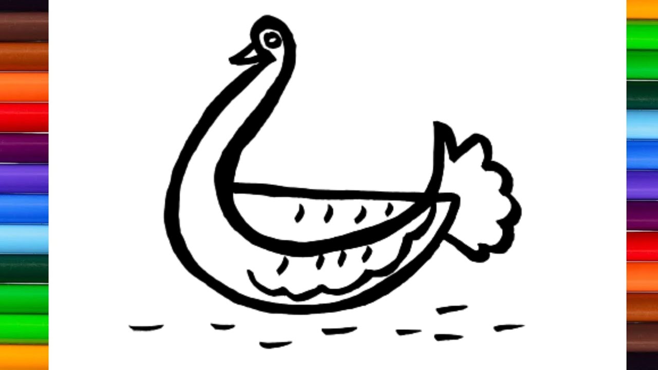 Duck Drawing, painting and coloring for kids & Toddlers | How to Draw ...