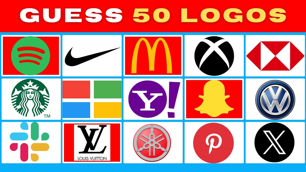 Guess the Logo in 5 seconds | 50 Famous Logos | Logo Quiz challenge ...