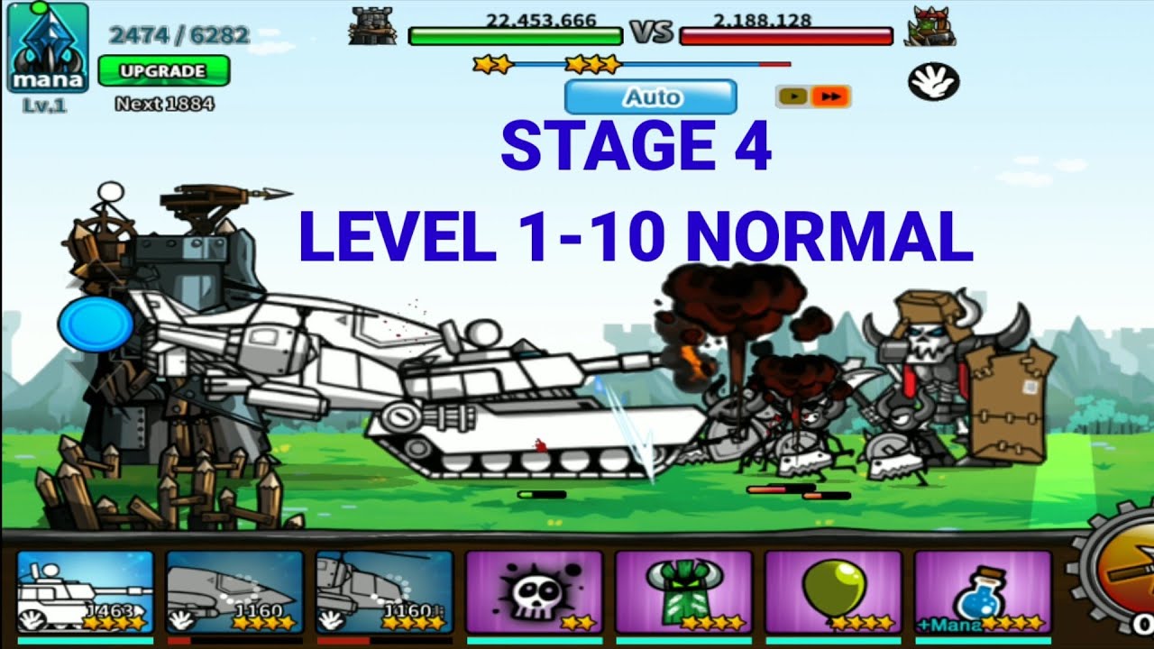 Cartoon Wars 3 Stage 4 Level 1-10 Normal - YouTube
