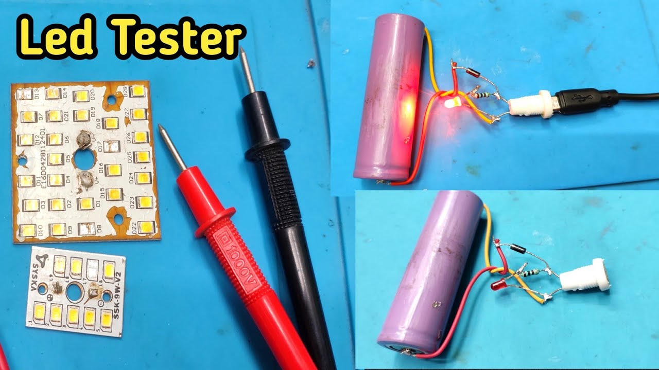How To Make Led Tester || Smd Led Tester || Lithium Battery Charger ...